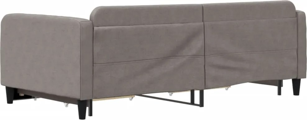 Válenda s přistýlkou a zásuvkami taupe 100 x 200 cm textil 3196860