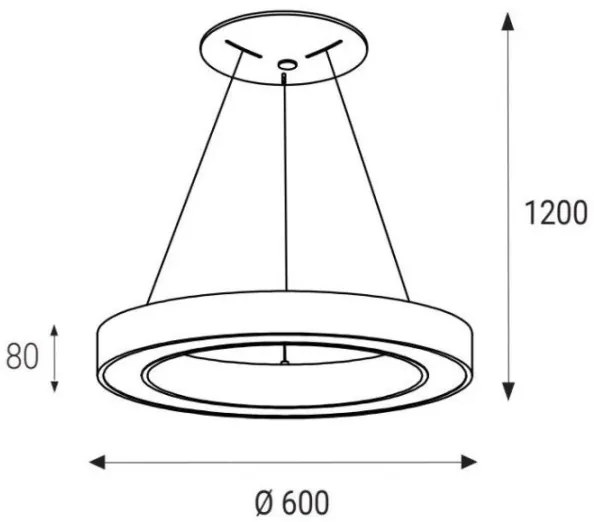 LED2 - LED Lustr na lanku SATURN LED/50W/230V 3000/4000K bílá