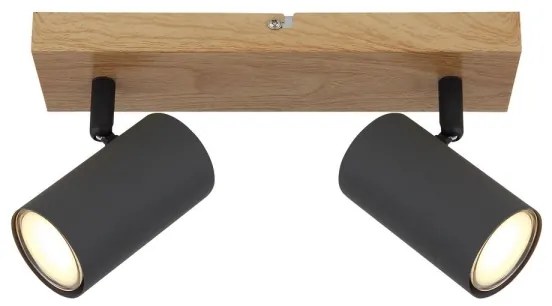 Globo 57911-2G - Bodové svítidlo ROBBY 2xGU10/35W/230V hnědá/černá