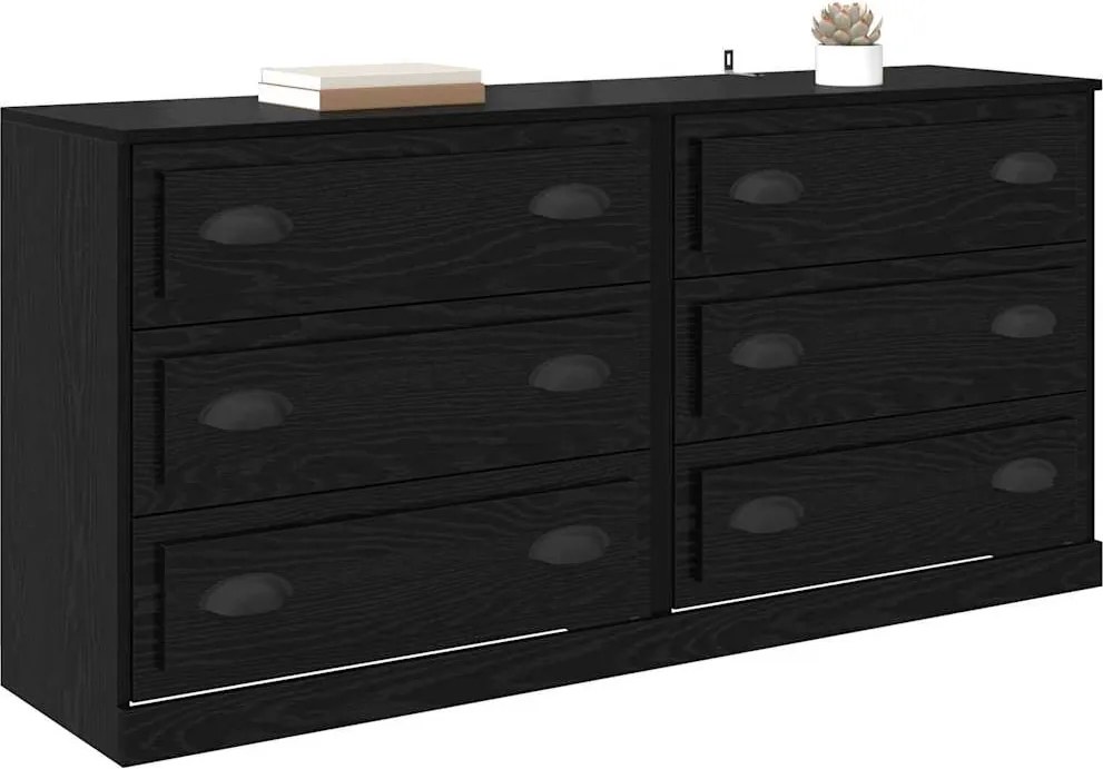 Konzole 2 ks Černý dub 70 x 35,5 x 67,5 cm Kompozitní dřevo 3402655