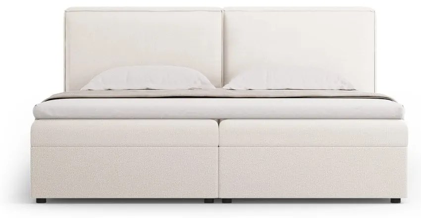 Krémová boxspring postel s úložným prostorem 140x200 cm Arendal – Cosmopolitan Design