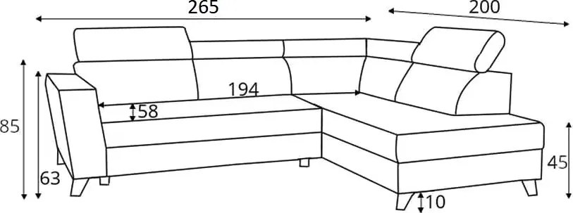 Casarredo - Komfort nábytek Rohová sedací souprava PRADIS rozkládací s úložným prostorem, pravá, látky A1 | potah: gemma 06,barva: N9 wenge