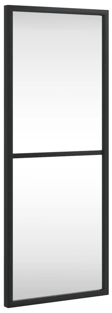 Nástěnné zrcadlo černé 20 x 50 cm obdélník železo - Default Title