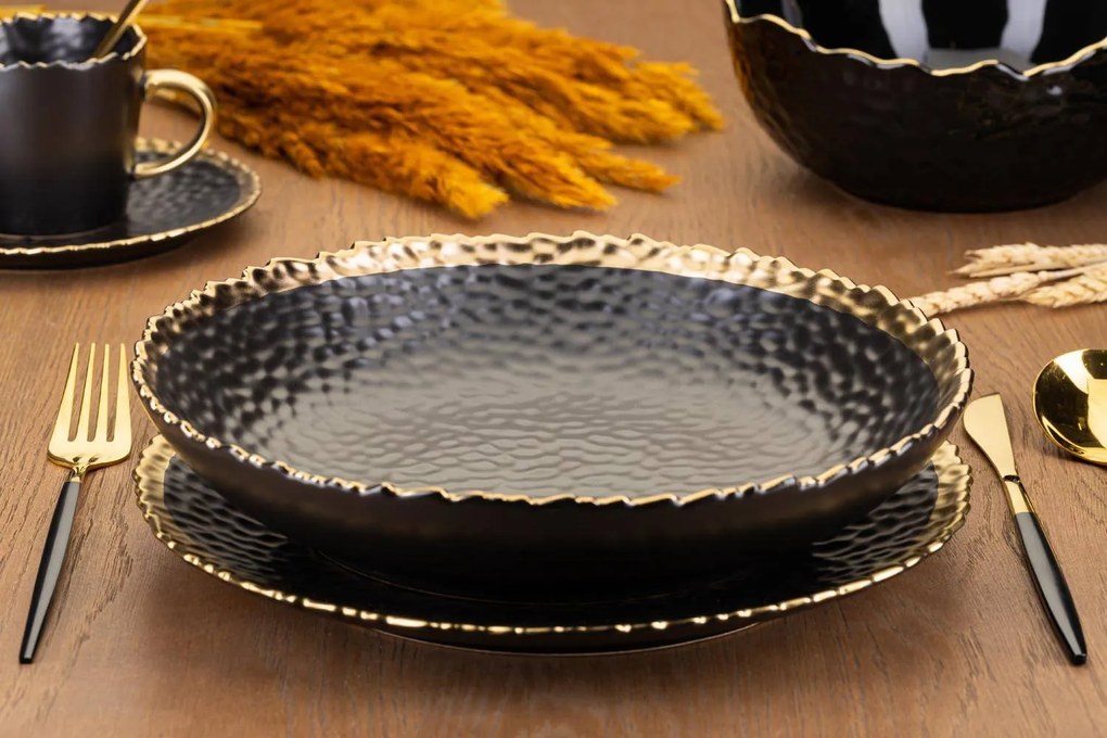Keramický hluboký talíř Kati, (fi) 26 cm, černý