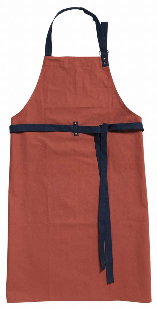 Broste Bavlněná kuchyňská zástěra June Smoked Paprika, červená barva, textil