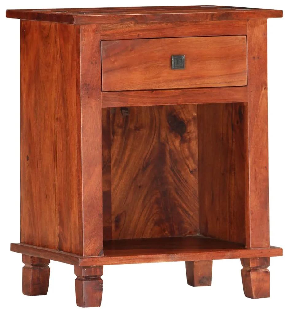286265 vidaXL Noční stolek 40 x 30 x 50 cm masivní akáciové dřevo