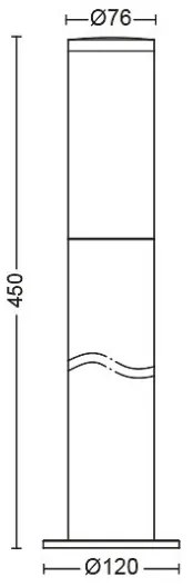 Philips 1746847PN - Venkovní lampa UTRECHT 1xE27/20W/230V IP44 45 cm