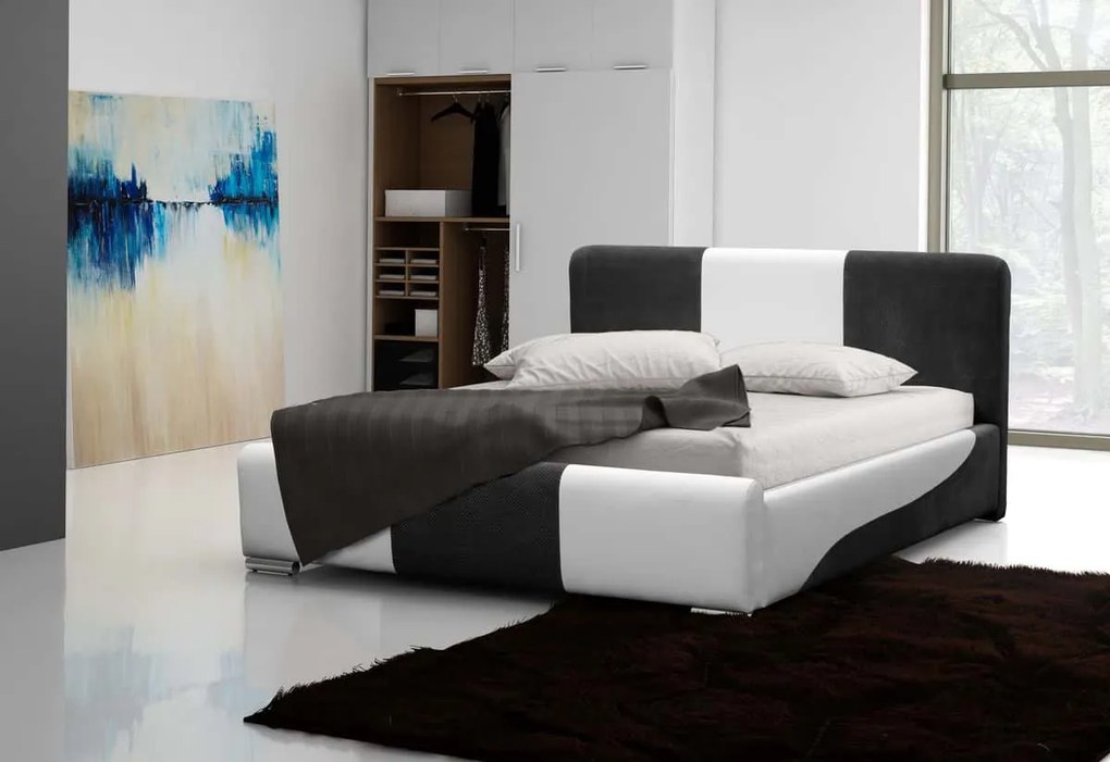 Čalouněná postel VALERIA + matrace DE LUX, 200x200, madryt 1100