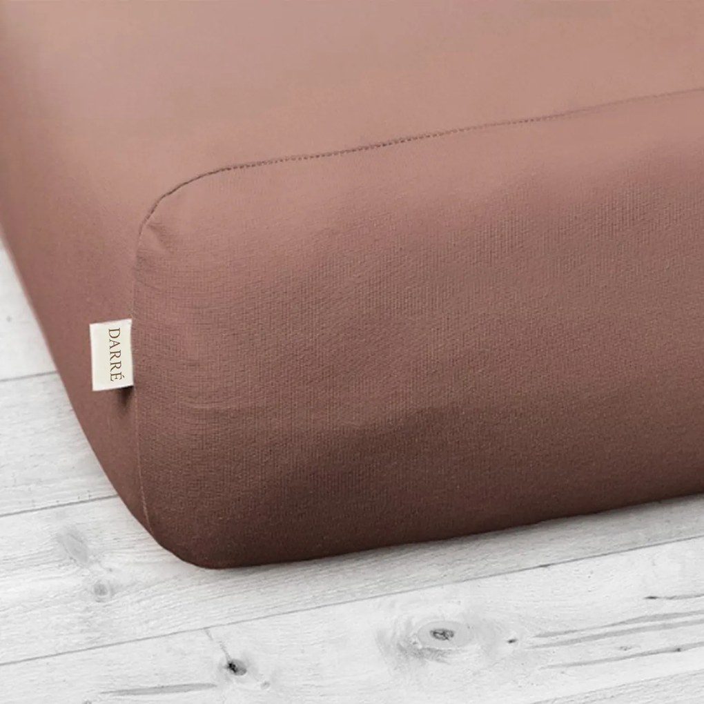 Jersey prostěradlo karamelové na výšku matrace do 20 cm Velikost: 60 x 120
