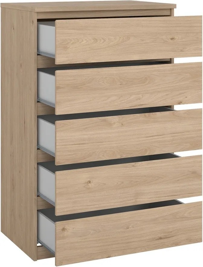 Komoda v dekoru dubu v přírodní barvě 77x121x50 cm Naia – Tvilum