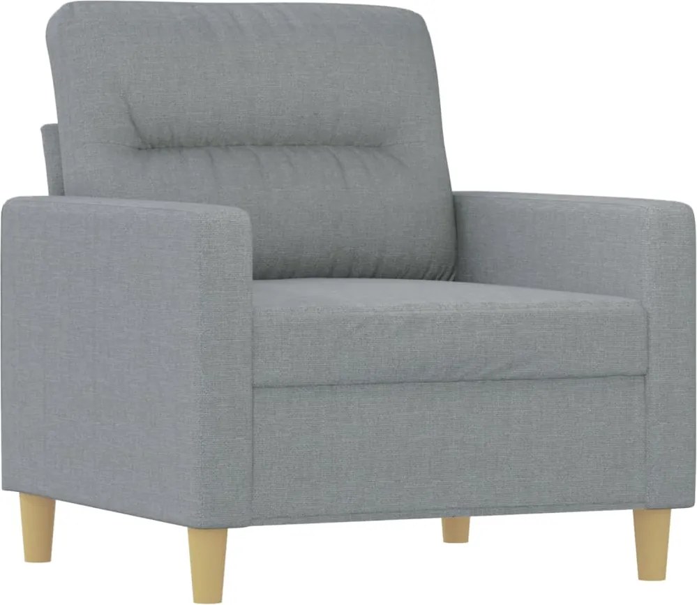 3dílná sedací souprava s polštáři světle šedá textil 3201552