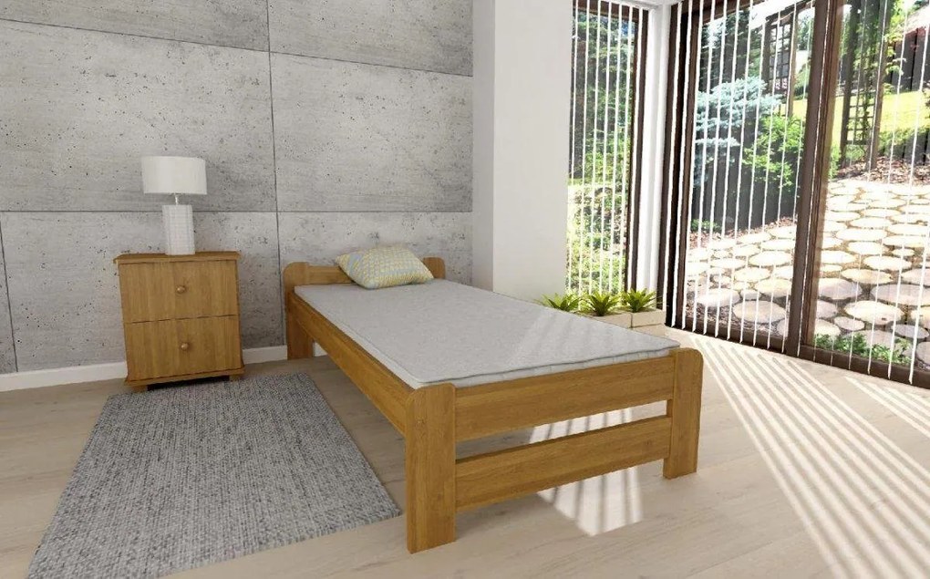 ComfortMatrace Postel z masivu borovice MONIKA+rošt ZDARMA 90x200 cm Barva: olše