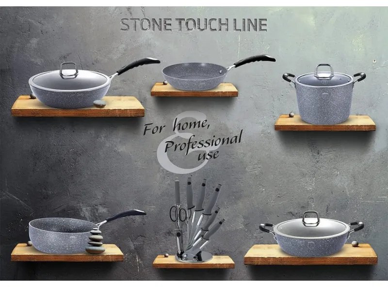 BERLINGERHAUS Kastrol s mramorovým povrchem 20 cm Gray Stone Touch Line BH-1151