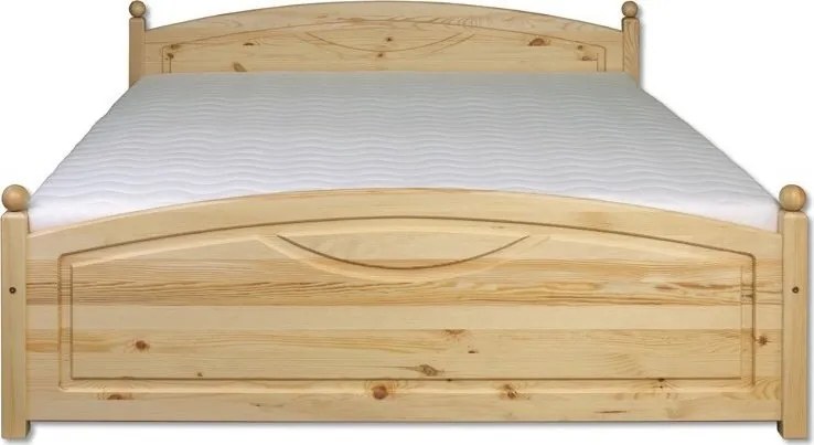 Casarredo - Komfort nábytek Masivní postel KL-103, 120x200, borovice, výběr moření | barva: bez moření borovice