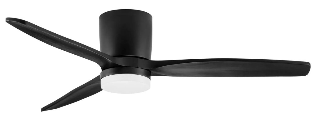 LED černo-dřevěné moderní stropní svítidlo Aloa s dálkovým ovládáním