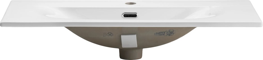 Comad Nábytkové keramické umyvadlo SKY 3 80CM, 81x40 cm, bílá lesklá