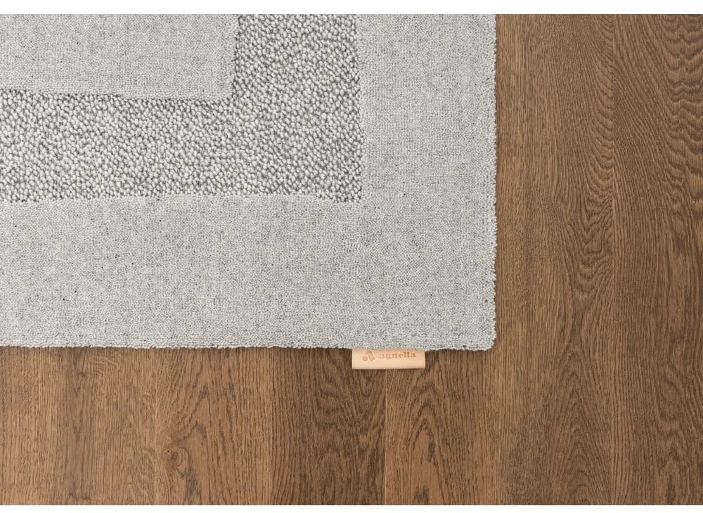 Světle šedý vlněný koberec 160x230 cm Morphic Rocca – Agnella