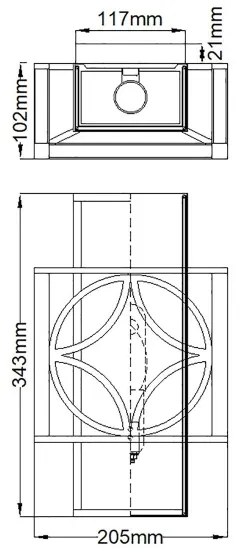 Elstead FE-REMY1 - Nástěnné svítidlo REMY 1xE14/60W/230V