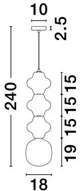LED žluto-bílá designová svítilna Clio