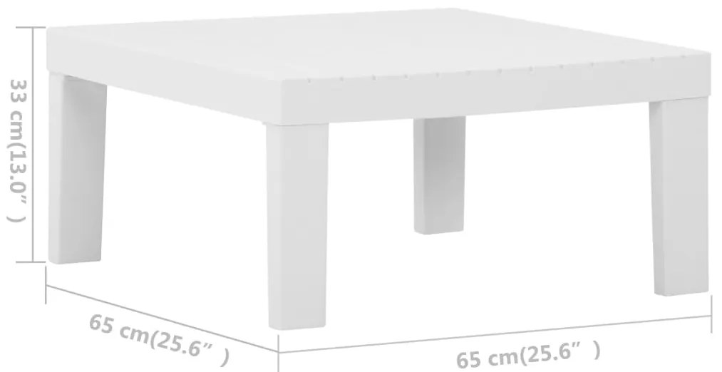 vidaXL Marketos 2dílná zahradní sedací souprava s poduškami plast bílá