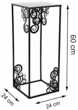 Stojan na květiny 60x24 cm černá