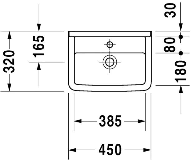 Duravit Starck 3 umývátko 500mm, bílá 0750450010.V