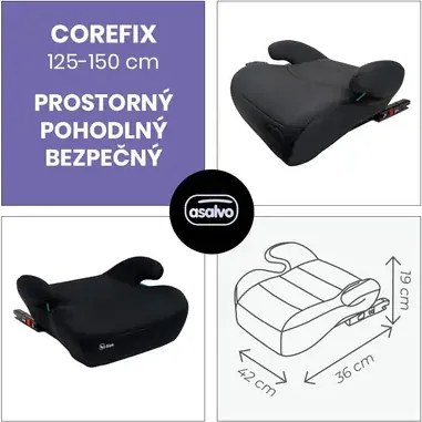 Asalvo COREFIX podsedák 125-150, grey