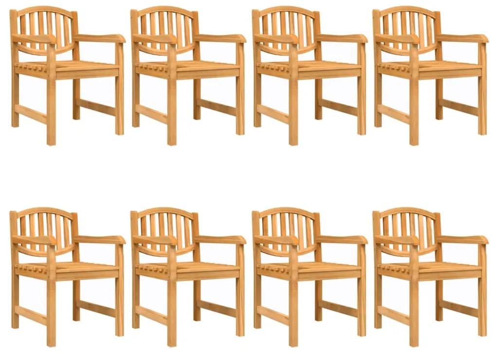 Zahradní židle 8 ks 58 x 59 x 88 cm masivní teakové dřevo,  3157906