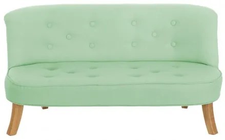 Somebunny Dětská sedačka lněná zelená - Bílá, 17 + 25 cm