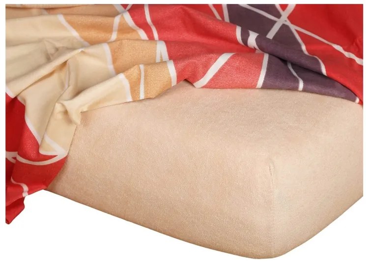 DADKA Froté prostěradlo medové Rozměr 90x220x20