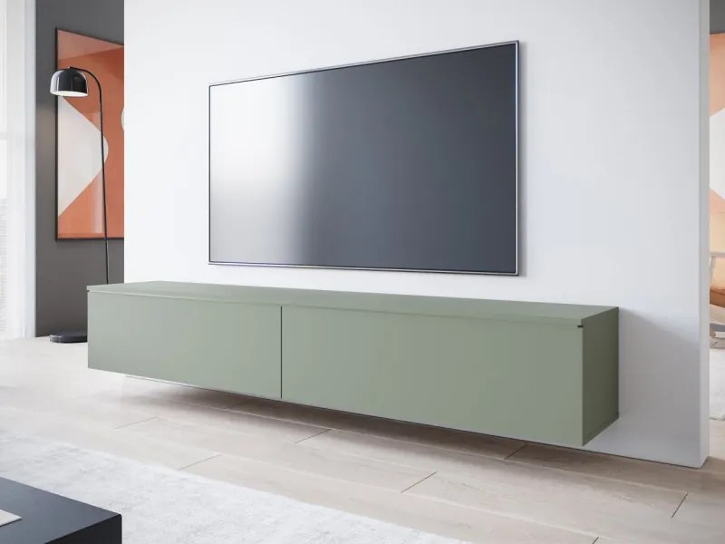 TV stolek Dlone 180, Barva: mlhavě zelená, Osvětlení: bez osvětlení