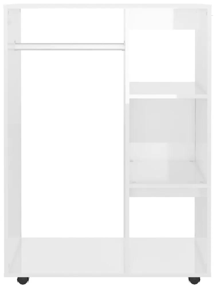 vidaXL Šatní skříň bílá s vysokým leskem 80 x 40 x 110 cm dřevotříska
