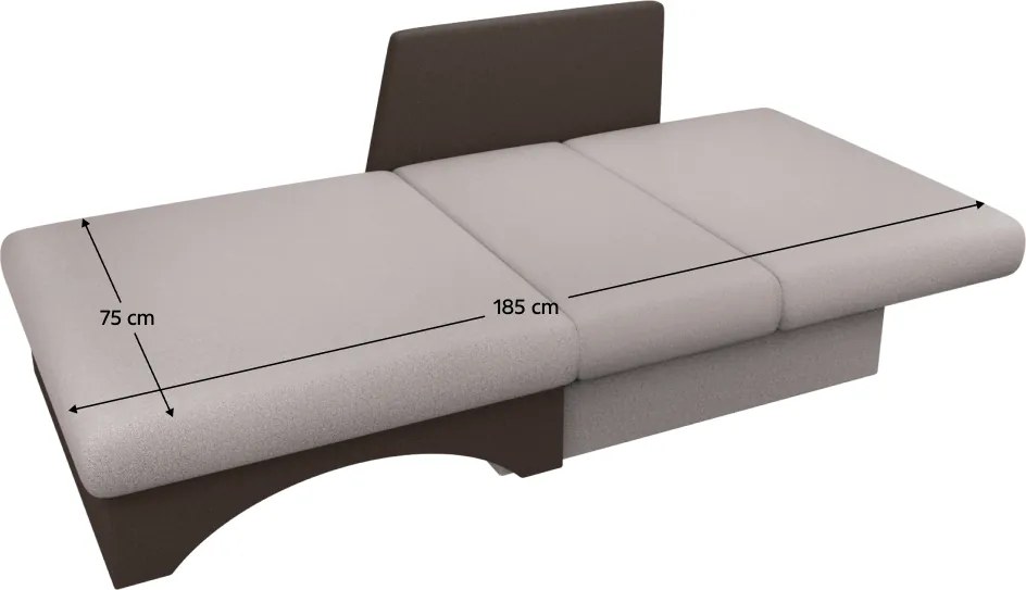 Rozkládací křeslo, béžovošedá Taupe/hnědá, KUBOŠ NEW UNI