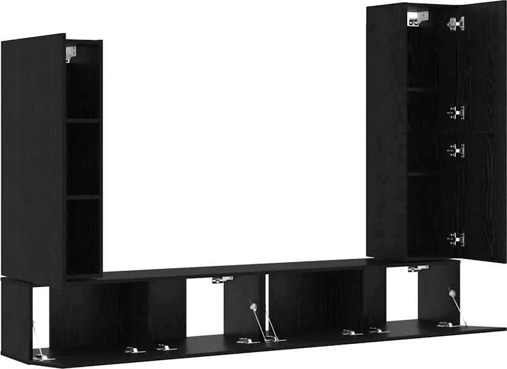 Sestava TV skříněk 4 ks Černý dub Kompozitní dřevo 3332587