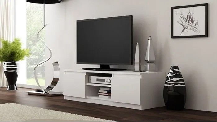 RTV stolek FLOWE 120 bílá (120 x 36) cm