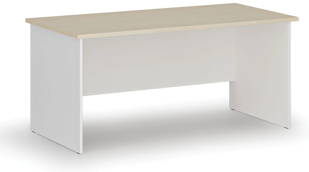 Kancelářský psací stůl PRIMO WHITE, 160x80 cm, bílá/bříza