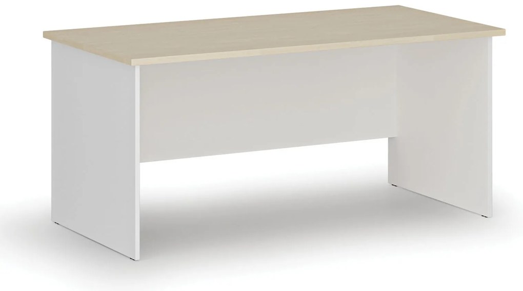 Kancelářský psací stůl PRIMO WHITE, 160x80 cm, bílá/bříza