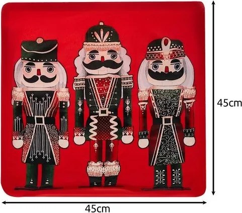 Vánoční dekorativní povlak na polštář 40x40cm Ruhhy 24728, červený