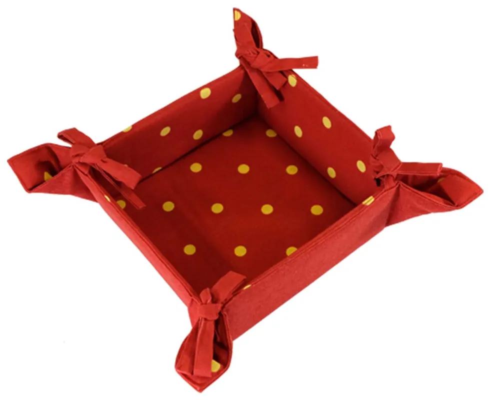 HOME ELEMENTS Textilní košík 34 x 34 cm, Červená kočka