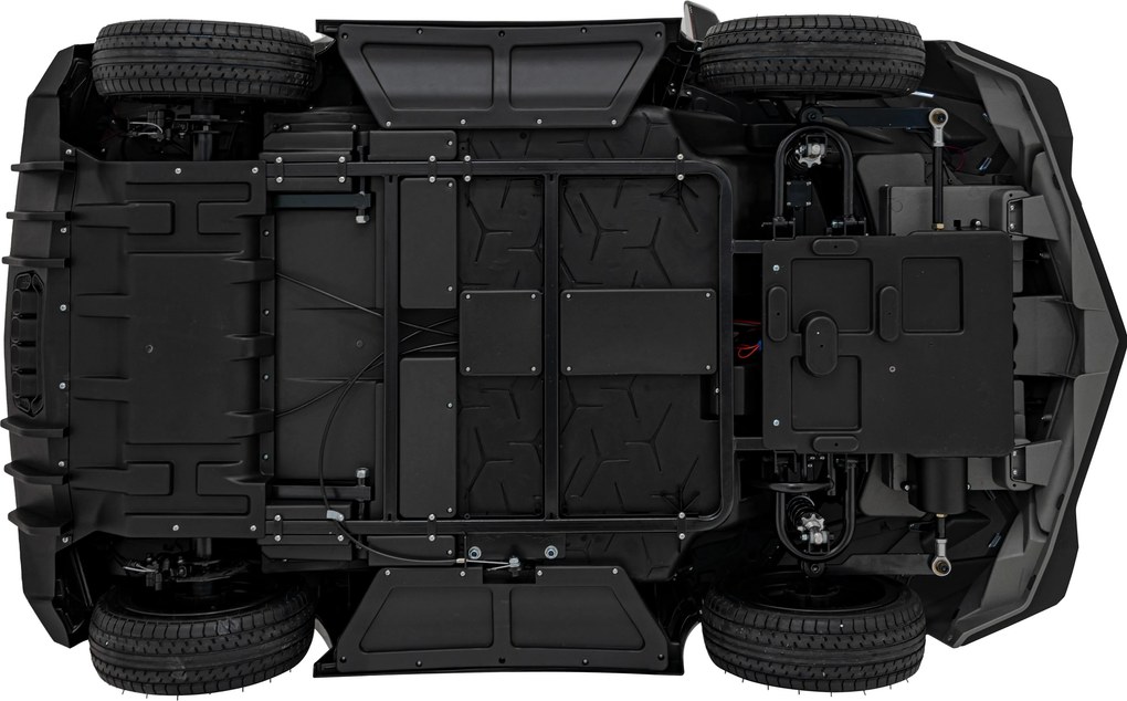 Ramiz Elektrické auto Lamborghini Aventador SV pro 2 děti Šedé + Bezkartáčový motor + Nafukovací kola + LED audio