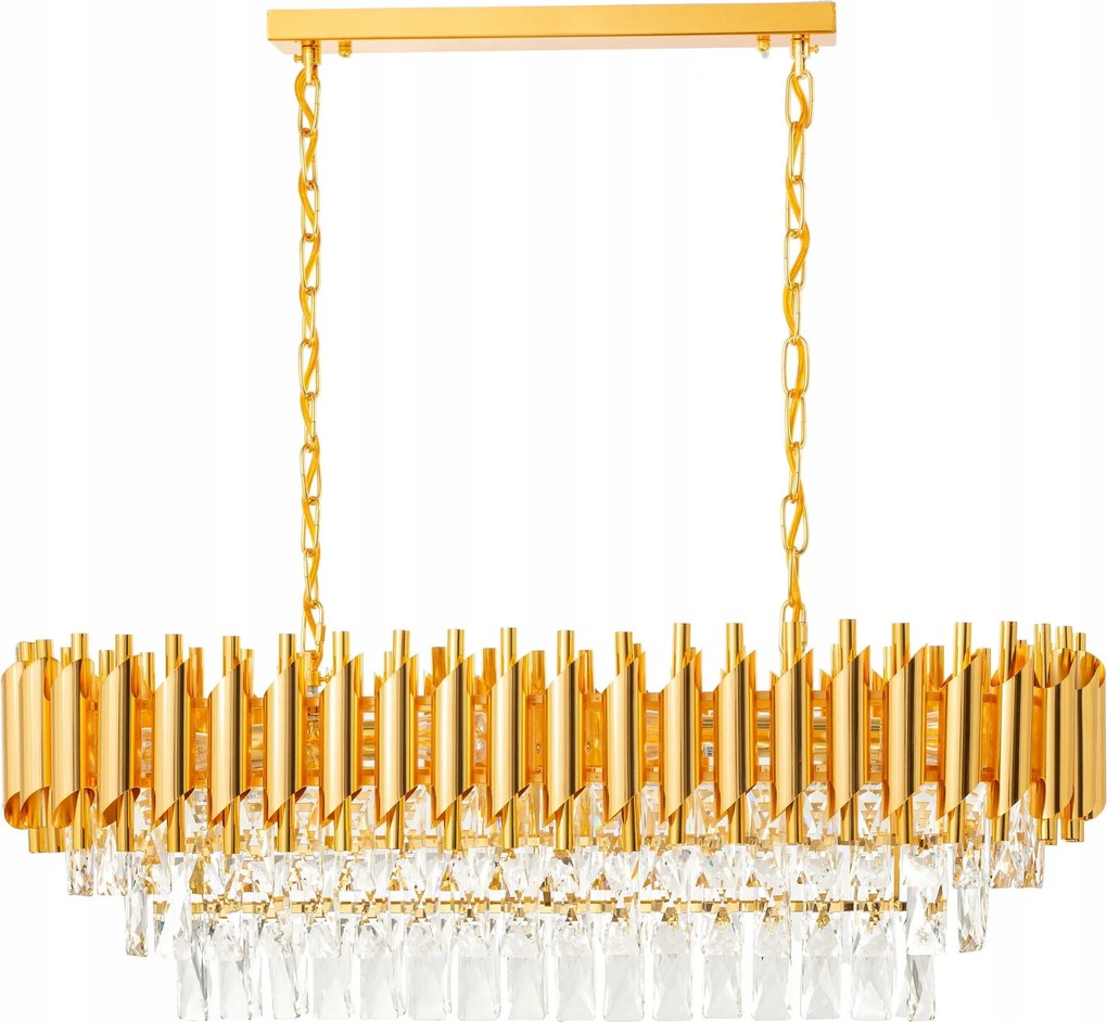 Luxusní křišťálová lustrová lampa Luxury Gold WSC025