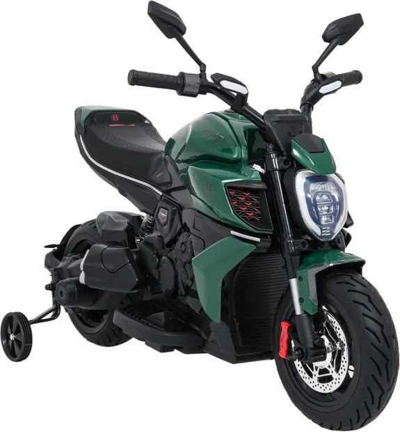 Elektrická motorka Ducati Diavel x Bentley zelená