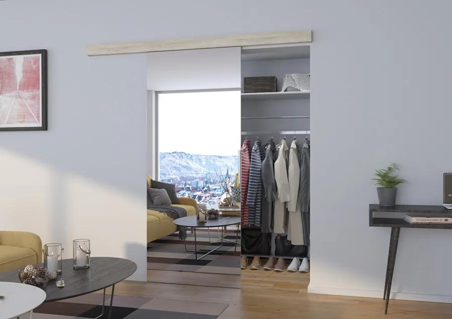 Posuvné dveře zrcadlové Berat - dub sonoma - 01 - 86 cm