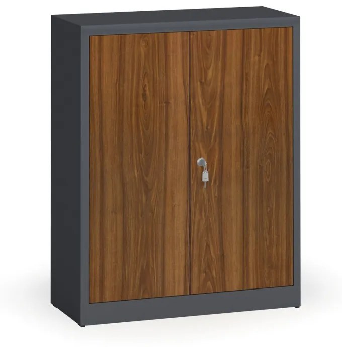 Alfa 3 Svařované skříně s lamino dveřmi, 1150 x 920 x 400 mm, RAL 7016/ořech