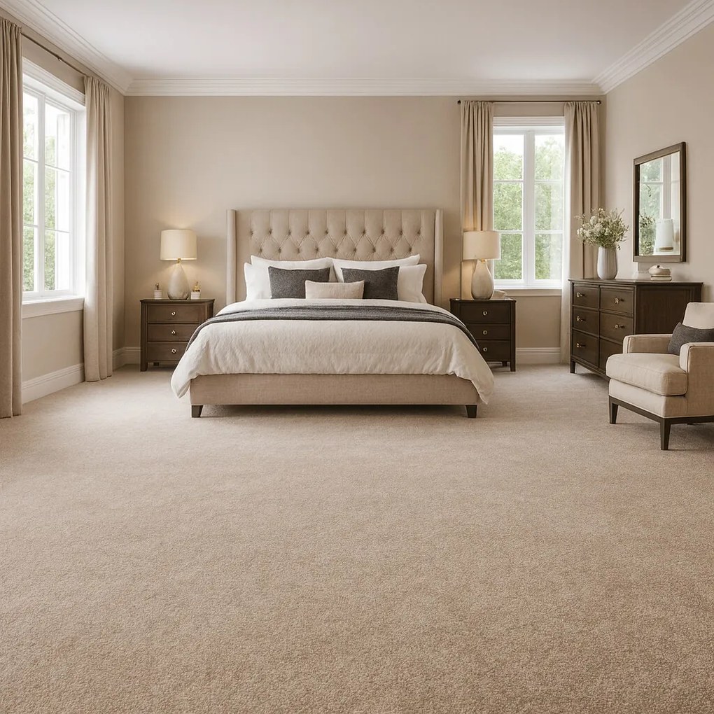 Condor Carpets, Metrážový koberec Sicily 190, na míru, šíře 4m,5m, béžová, filc, ložnice