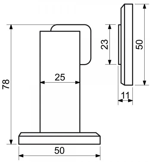 Magnetická dveřní zarážka RK.ZAR.008