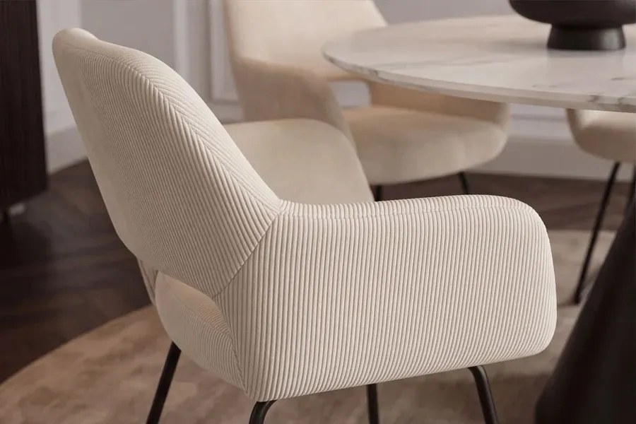 Designová jídelní židle Derrick béžový manšestr