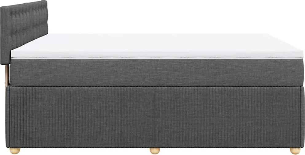 Box spring postel s matrací tmavě šedý 140 x 190 cm textil 3287466