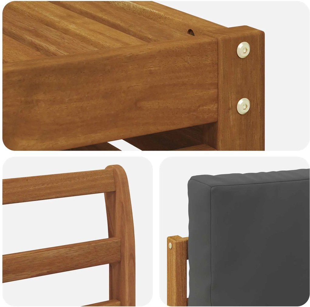 Venkovní pohovková souprava 6 ks Přirozená a Anthracitová 3374372