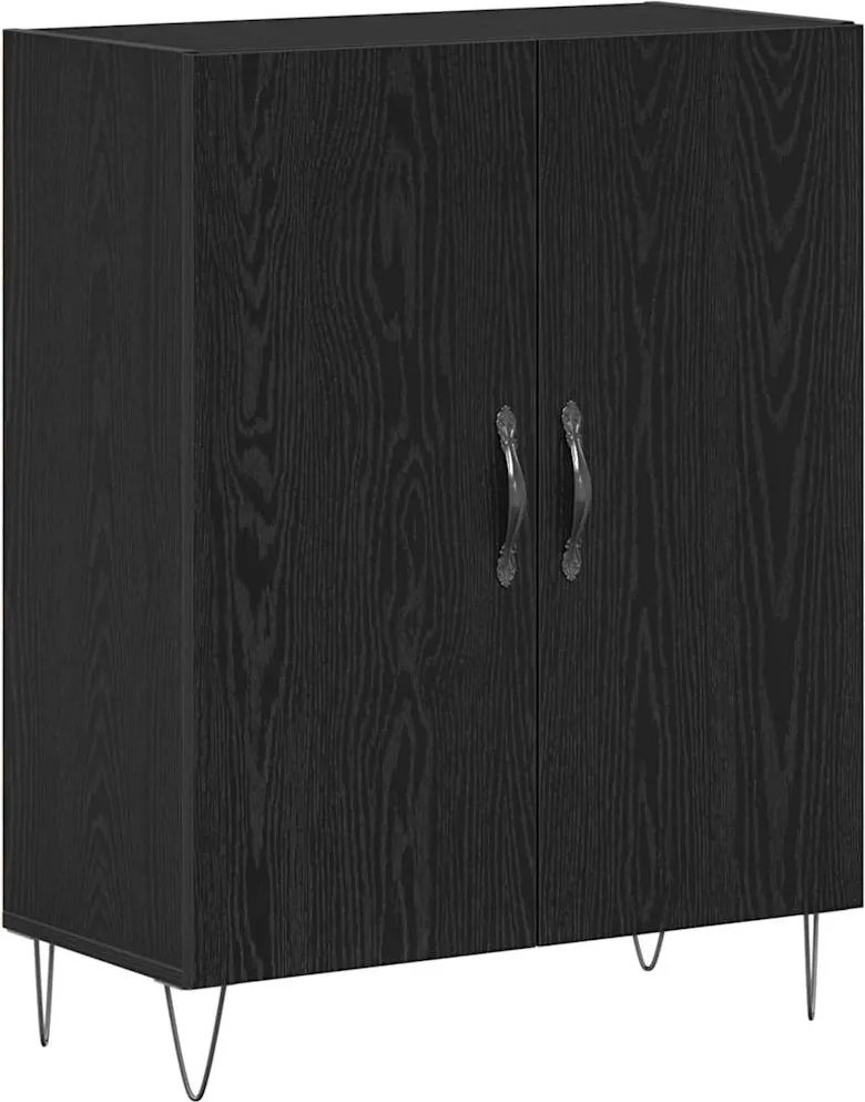 Vysoký bufet 2 ks Černý dub 69,5 x 34 x 180 cm Kompozitní dřevo 3333108